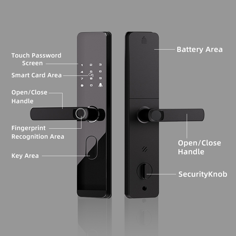D1-3 PLUS APP Smart Handle Fingerprint Door Lock - Buy Smart Lock With ...